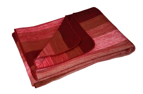 Alpaca Land Handmade Ecuadorean Alpaca Wool Small Blankets/Throws Red ...