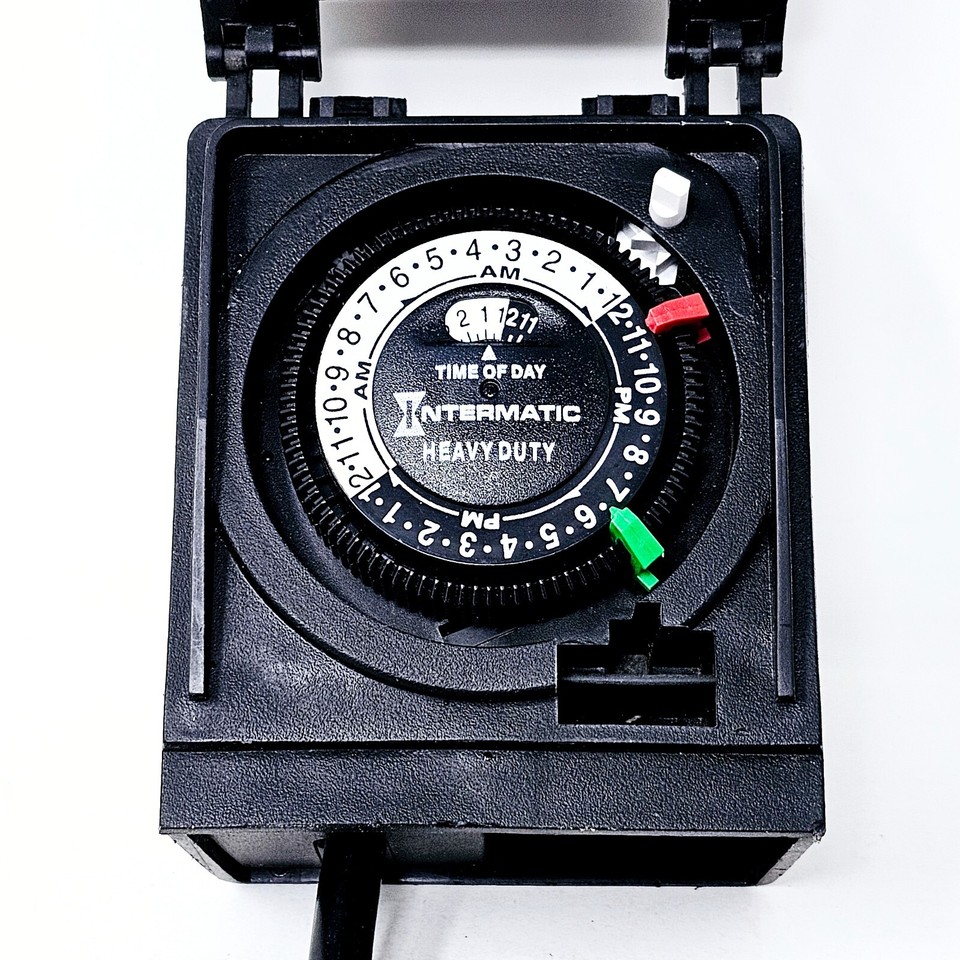 Intermatic Heavy Duty 24 Hour Outdoor Timer Model HB35R 1200 Watt 10A ...