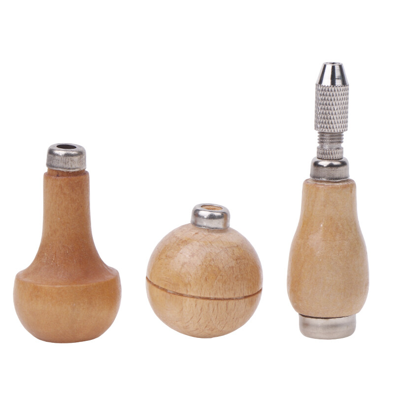 Mushroom Push Drill Bit Handle Graver Pin Vise Wooden Handle ...