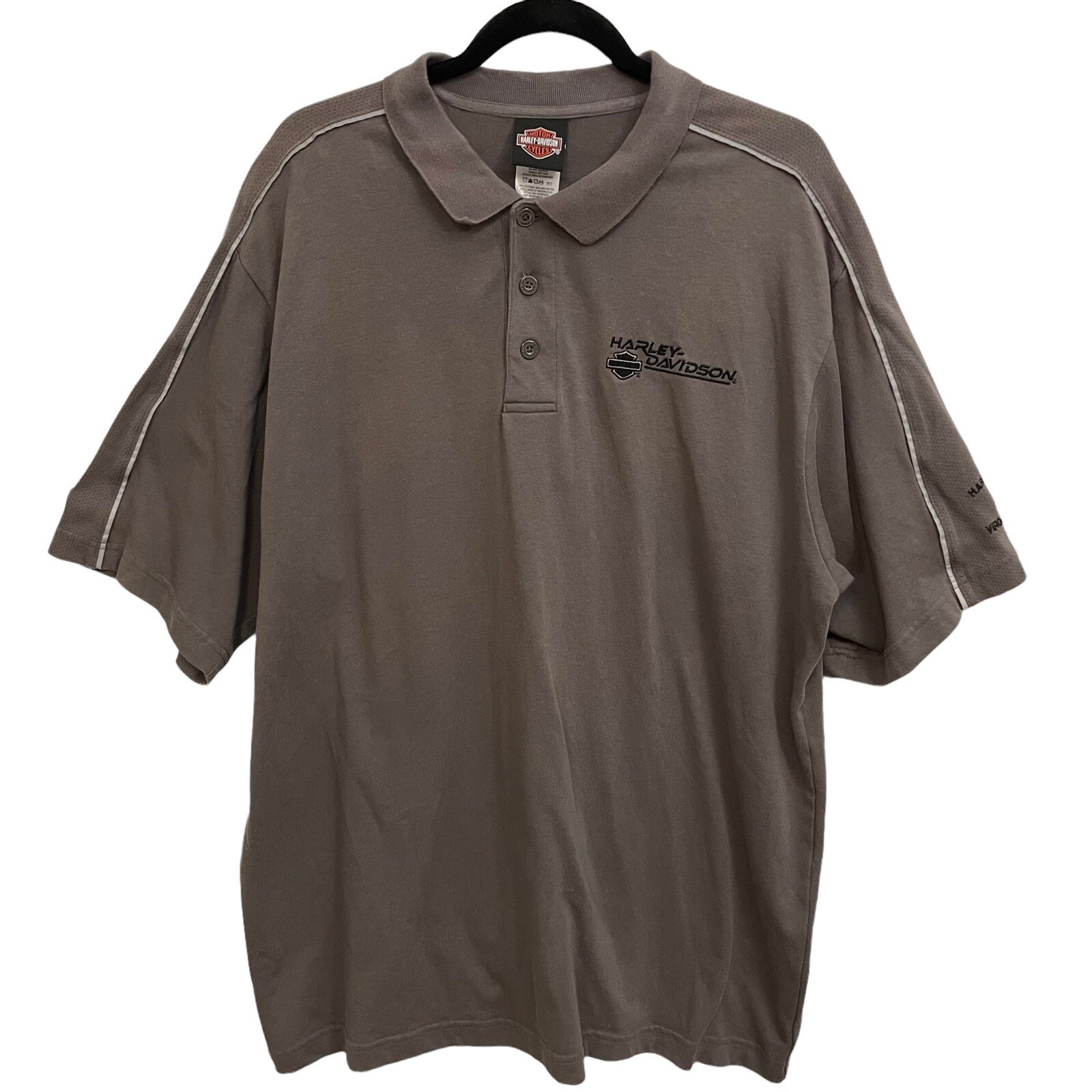HARLEY DAVIDSON MEN’s Gray collared polo shirt souths… - Gem