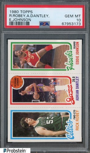 1980 Topps Basketball Adrian Dantley HOF Rick Robey Eddie Johnson PSA ...