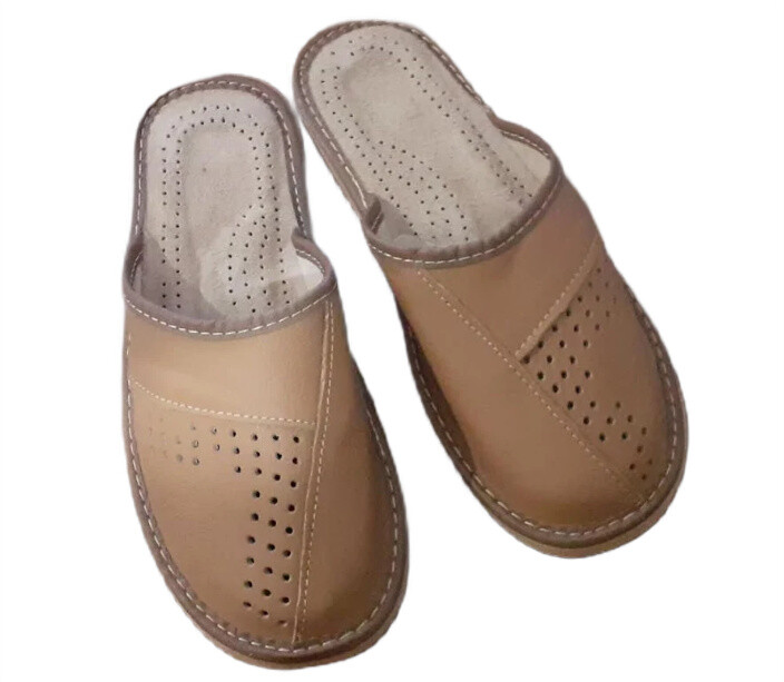 Men slippers genuine leather Mountain style FOLK Hand Made Europe Mule ...