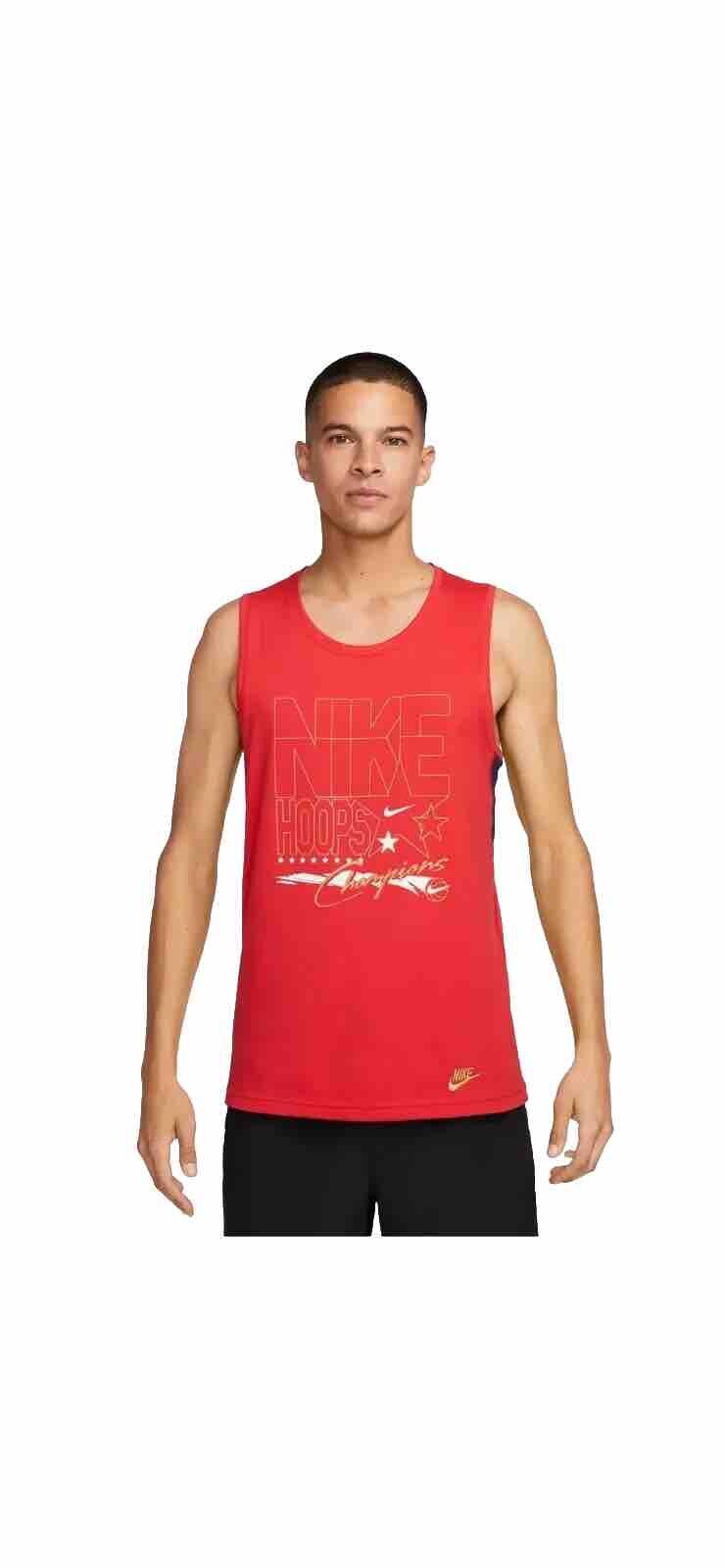 Nike Mens Tank Hoops Champions Versatile Red Dri-Fit Primary Size: XL ...