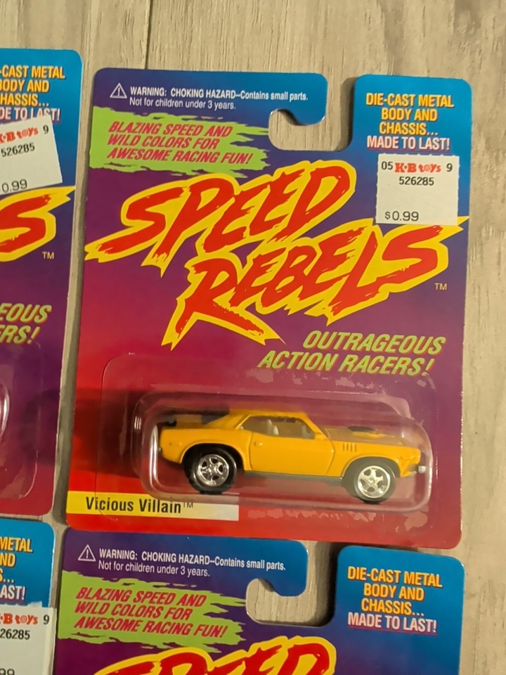 Speed Rebels 4 Cars 1997 Big Boss, Vicious Villain, Wing Thing | eBay
