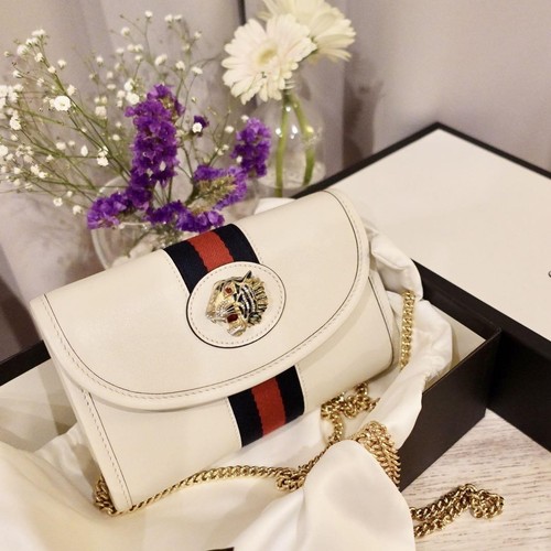 Gucci Rajah Mini Bag 2way White Gift present 0510b | eBay
