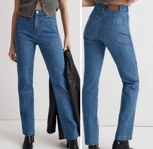 Madewell 90s Straight Utility High Rise Jeans Womens Size 26 Blue Denim ...