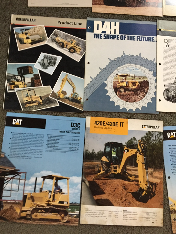 MASSIVE Lot of 43 Caterpillar CAT Industrial equipment brochures ...