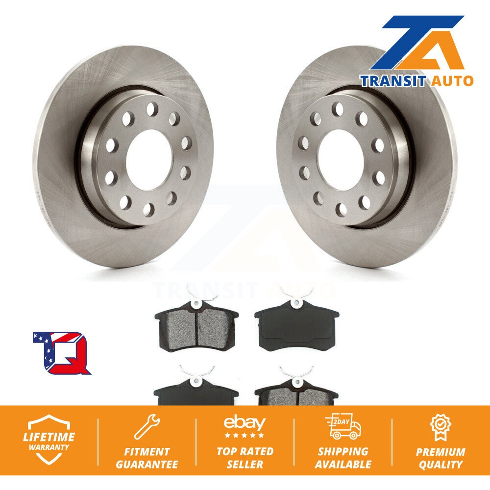 Disc Brake Rotors And Semi-Metallic Pads Rear Kit For Audi A4 Quattro ...