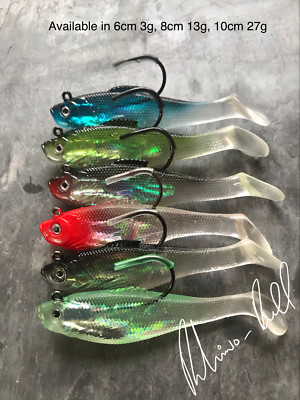 6 x Fishing Lures Pike Perch Trout Chub Soft Plastic jelly Baits 3 x ...