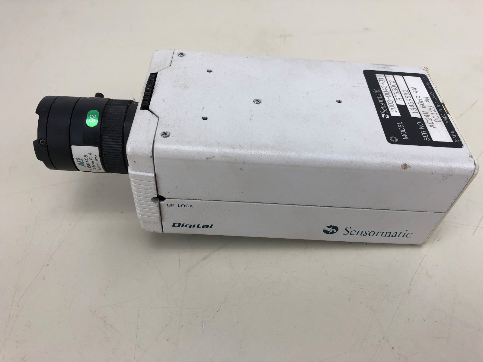 Sensormatic Digital video camera with AD 3.5 - 8 mm, F 1.4 Lens ...