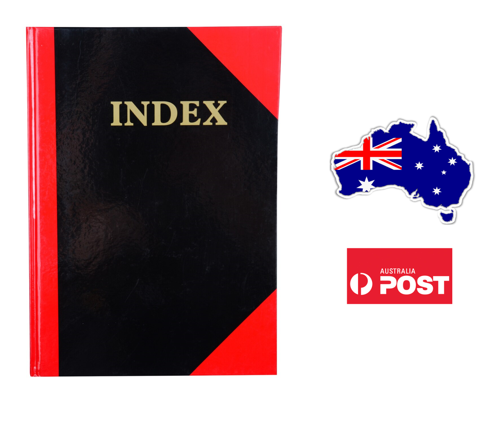 Cumberland A7 Index Book A - Z Ruled Red & Black Hard Cover 75 x 105mm ...