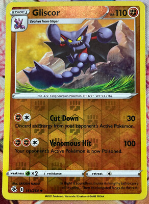 Pokemon TCG - Gliscor Reverse Holo - 141/264 - Fusion Strike | eBay