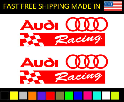 Audi Racing Stickers 2X Decal R8 TT RS4 RS6 RS7 A4 A6 A8 v8 v10 RS ...