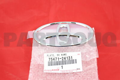 7547124131 Genuine Toyota PLATE, REAR BODY NAME, NO.1 75471-24131 ...
