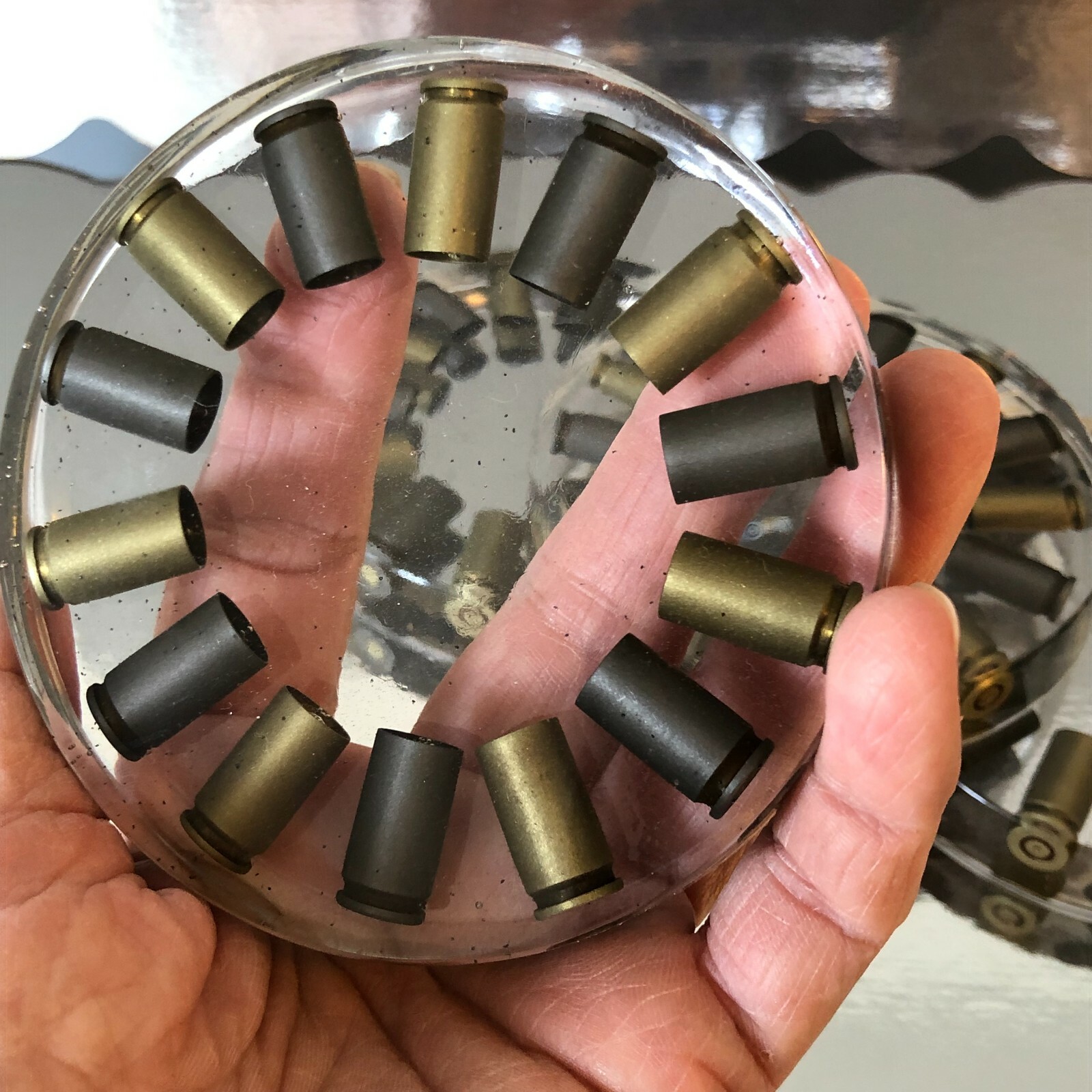 Resin Art Shell Casing Coasters-Set of 4-Brass & Steel Combo | eBay