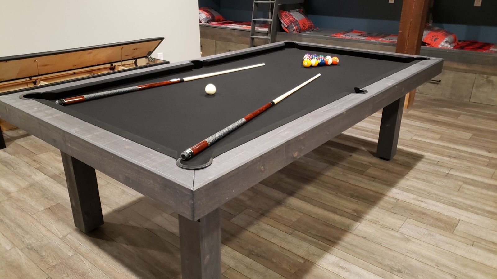 RUSTIC CONVERTIBLE POOL TABLE Billiard/Dining/Desk Vision 8' - FREE ...