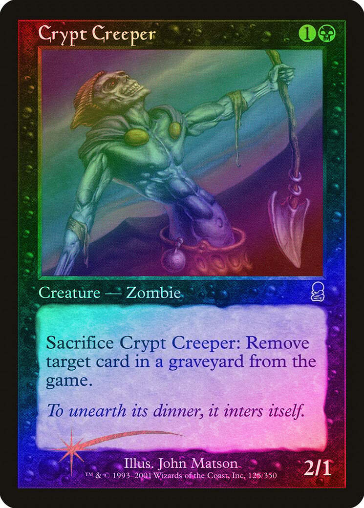 Crypt Creeper FOIL Odyssey PLD Black Common MAGIC THE GATHERING CARD ...