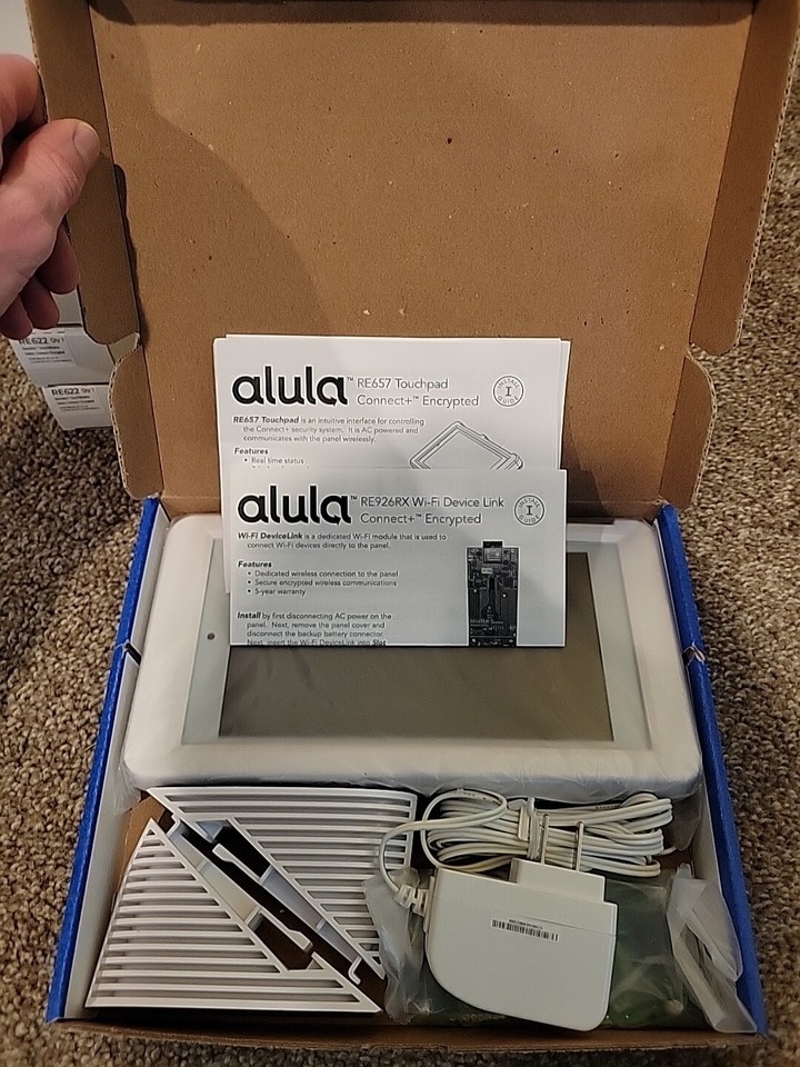 Alula RE6100 CONNECT+ Panel + RE657W-R Keypad + 3 Door Sensors + Motion ...