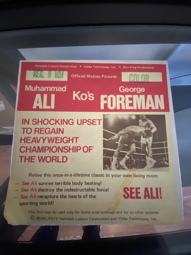 HERNDALE LEISURE CORP. 8mm MUHAMMAD ALI KO'S GEORGE FOREMAN, Color ...