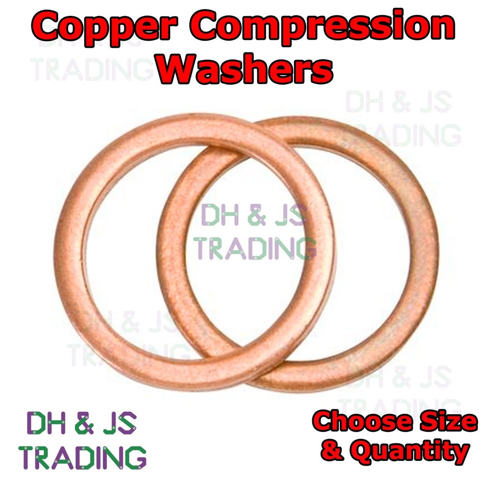 Copper Compression Washers Metric - Oil Drain Plug Hollow Crush Washer ...