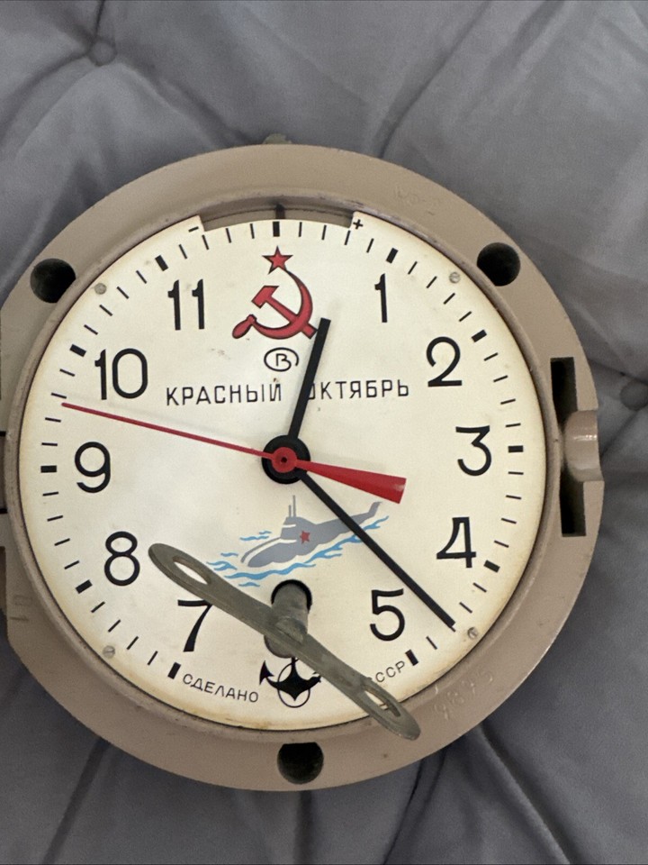 SOVIET RUSSIAN VOSTOK BOAT/SHIP SUBMARINE NAVY CABIN ANTIMAGNETIC CLOCK With KEY | eBay