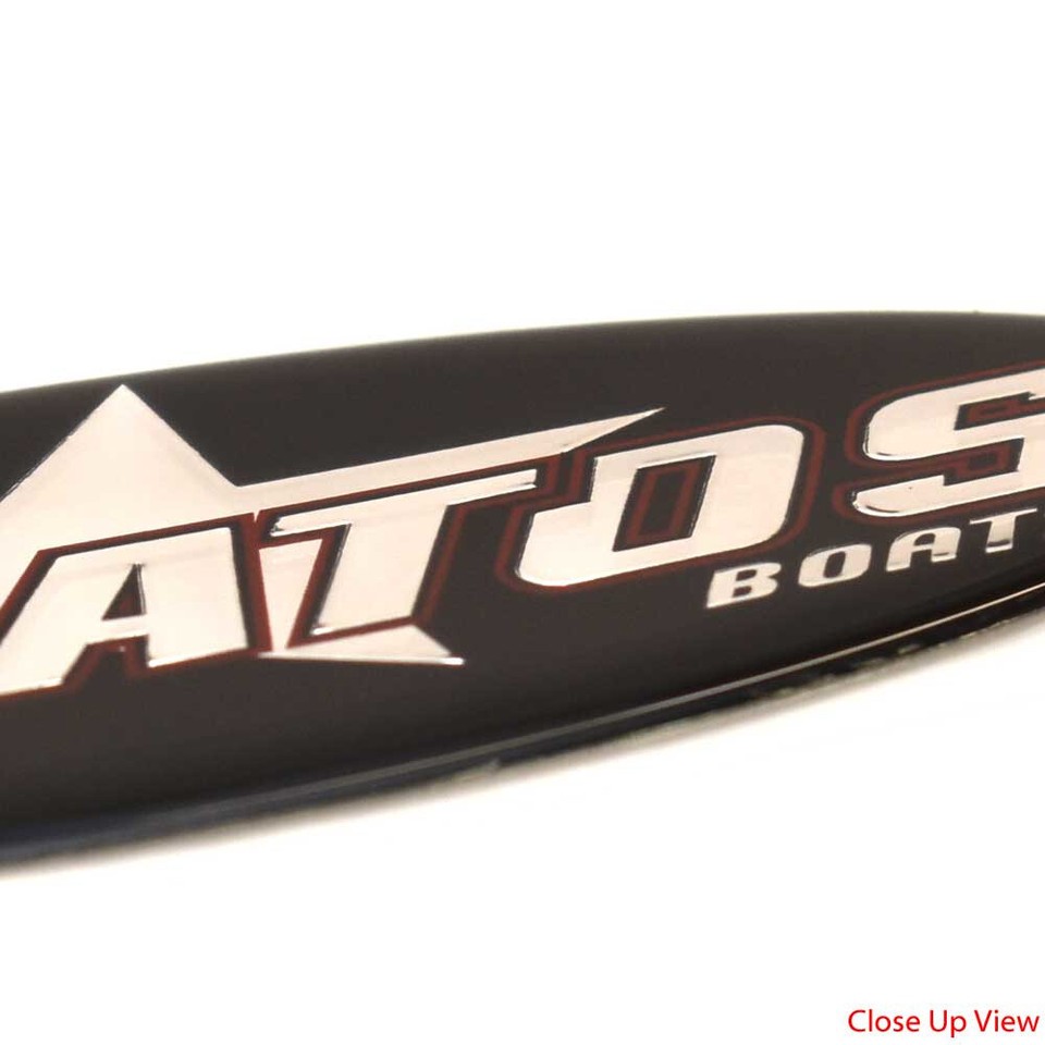 Stratos Boat Raised Emblem Decal 205097 | Seat Logo Sticker Black ...