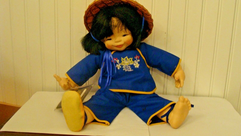 1982 Chopstick Kids Mieler Asian Doll w/British HK Passport Millel ...