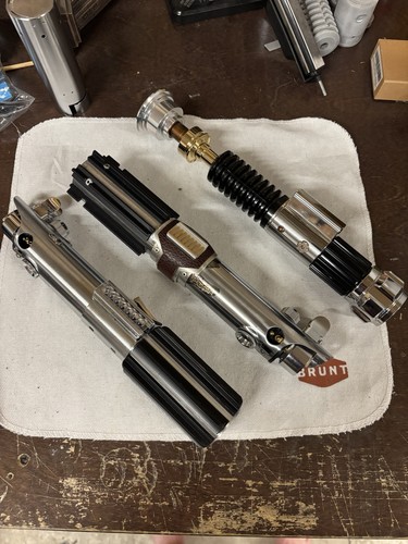 Star Wars Lightsaber Hilt Lot Obi Reyflex Luke Skywalker Roman Props ...