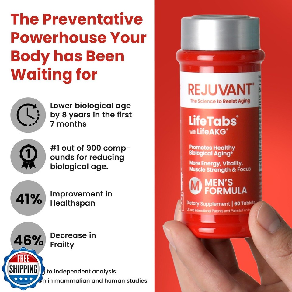 Rejuvant Men's AKG Supplement 1000MG Ultra 98% Pure (Calcium Alpha ...