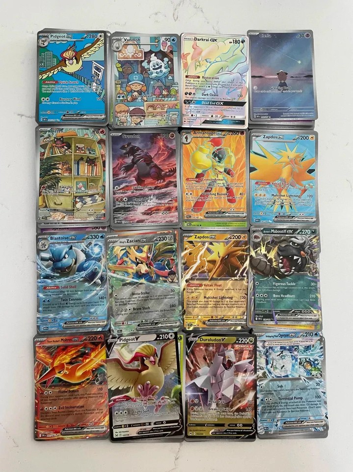 Pokemon Card Lot 10 Official TCG Cards Ultra Rare Included EX GX V MEGA ...
