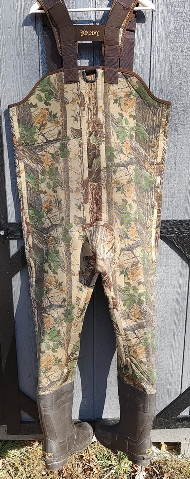 Redhead Bone-Dry Men's US 11 Neoprene Thinsulate Camo Chest Waders Used ...