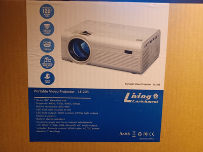 NEW IN BOX! Living Enrichment Mini Projector- Portable Video Projector ...