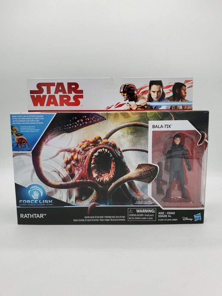 Star Wars Rathtar Creature & Bala-Tik Figure Force Link The Last Jedi ...