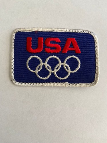 VINTAGE TRADING PATCH USA OLYMPICS EMBROIDERED 2X3" NEVER USED QUANTITY ...