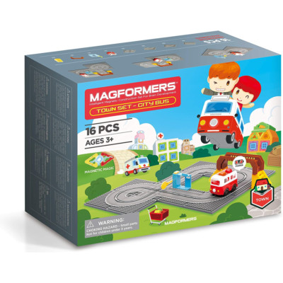 Magformers City 16 Piece Bus Track Set New Kids Childrens Toy | eBay UK