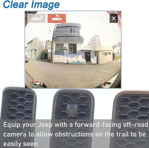 Front View Camera for Jeep Wrangler JL Rubicon JLU JLR Gladiator JT ...