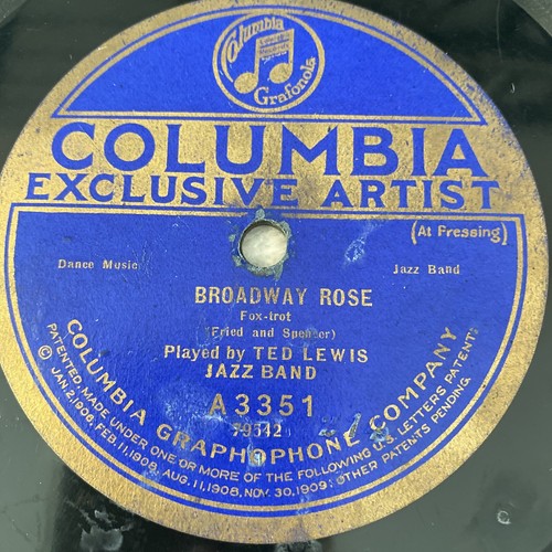 1920 JAZZ - TEDD LEWIS JAZZ BAND 78 rpm COLUMBIA 3351 BROADWAY ROSE | eBay