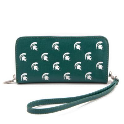 Ladies Michigan State University Wristlet Womens Leather Wallet ...