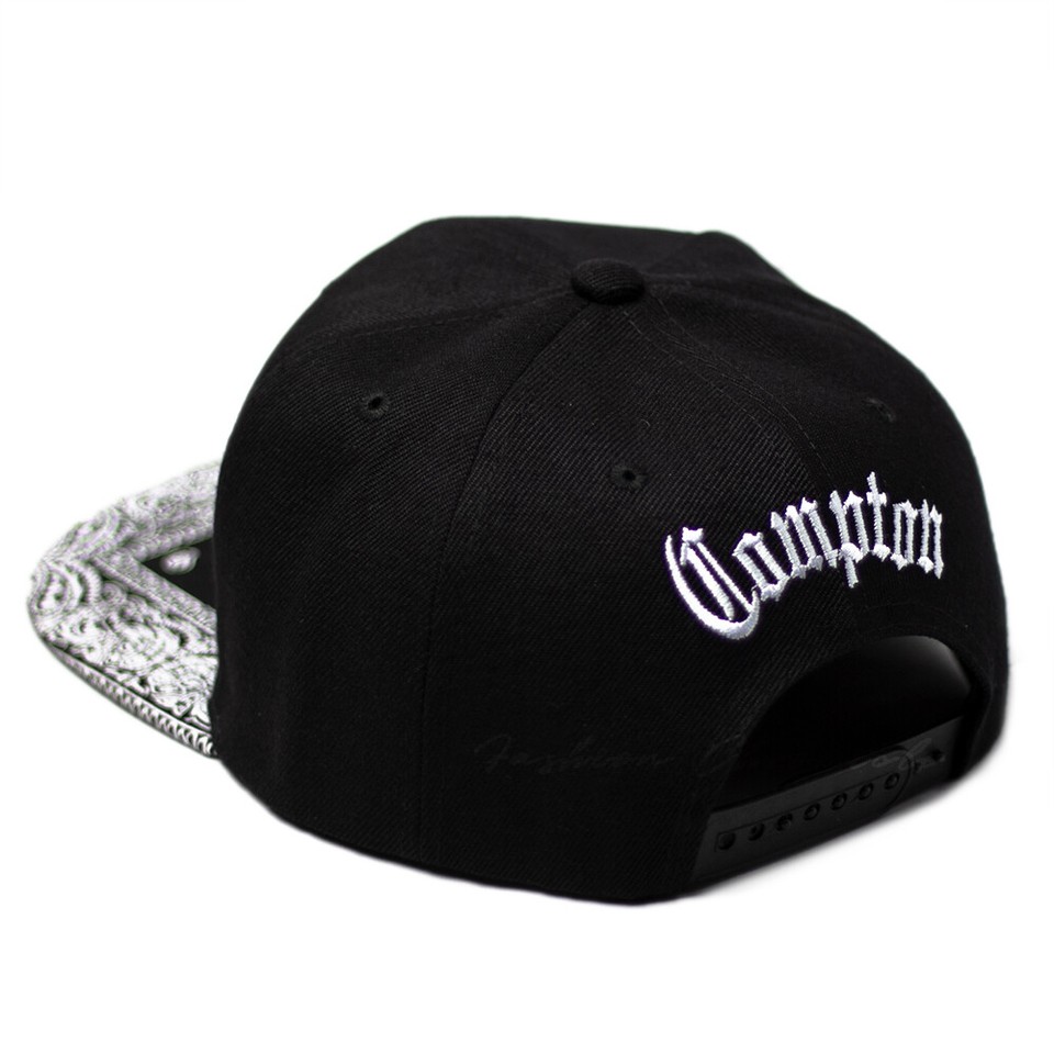 Compton Baseball Cap Snapback Adjustable Flat Bill Hat Bandana Paisley ...
