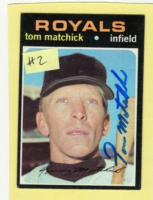 Autographed Tom Matchick 1971 Topps #321 Royals #2 Free shipping | eBay
