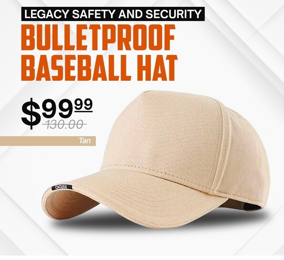 Level II Bulletproof Baseball Hat – Lightweight, Adjustable, Discreet ...