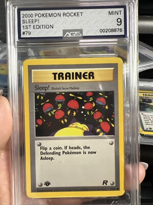 Sleep! - 2000 Team Rocket 🔥 1st Edition Graded AGS 9 🔥 GEM Vintage ...