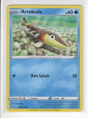 ARROKUDA REBEL CLASH SET POKEMON CARD 052/192 VG | eBay