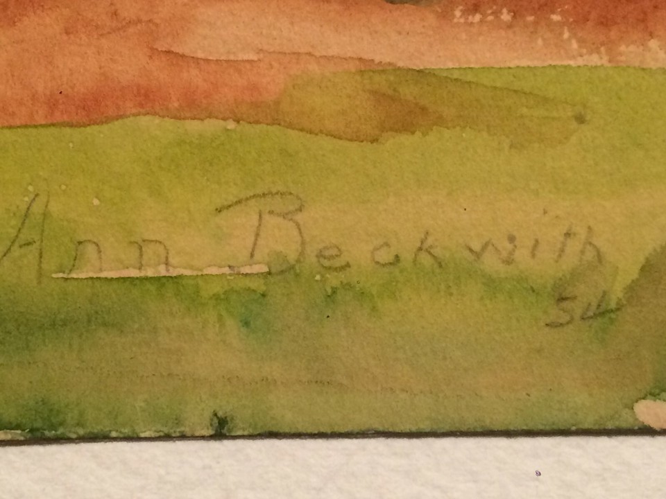 Brown County Landscape Watercolor Painting 1954 Indiana Artist Ann ...