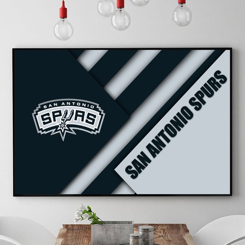 San Antonio Spurs Design NBA Basketball Home Decor Wall Art Print ...