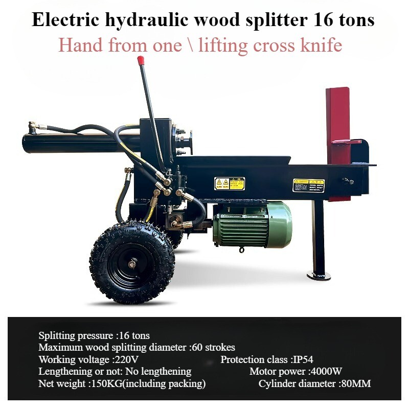 Large Wood Splitter Hydraulic Electric Logging Splitter 16 Tons Wood ...