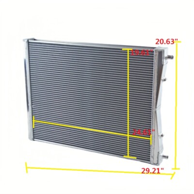 Aluminum Universal Air to Water Heat Exchanger Intercooler Dual Pass 24 ...