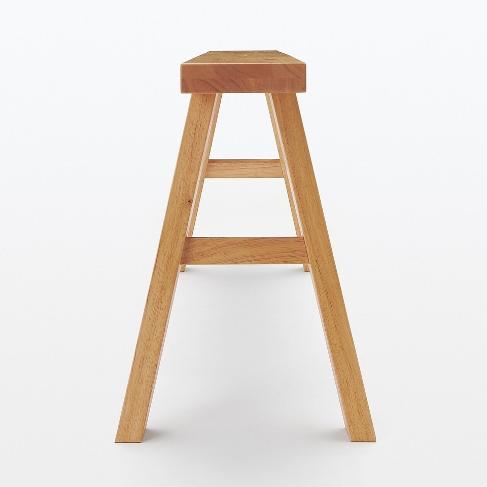 MUJI Rubber Wood Bench Stool Large 39 x 11 x 17 in | eBay