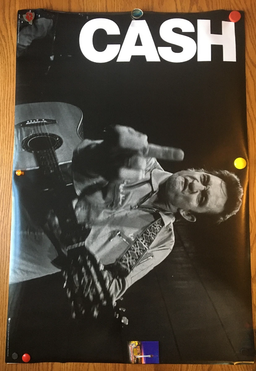 Johnny Cash Middle Finger Poster