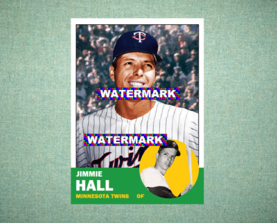 Jimmie Hall Minnesota Twins 1963 Style Custom Baseball Art Card | eBay